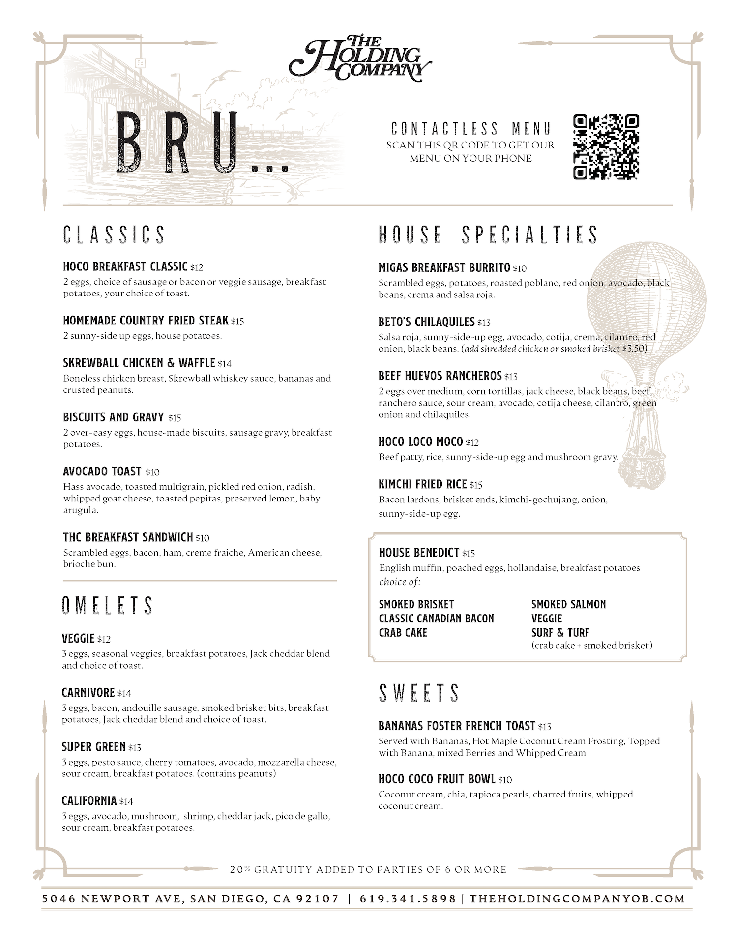 Menus - The Holding Company